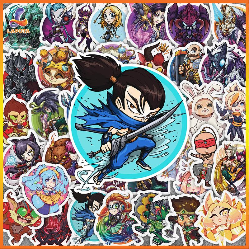 50pcs League of Legends Stickers – Waterproof Cute LOL Vinyl - TikTok Shop
