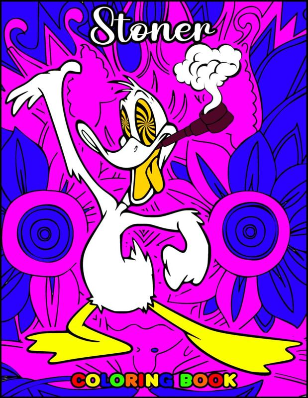 Stoner Coloring Book: 90s Cartoon Stoner Coloring Pages For Adults ...