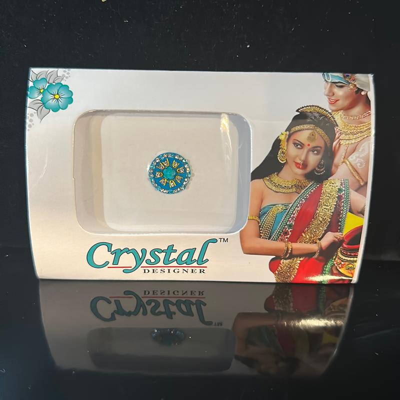 Blue Bridal Indian Bindi Temporary Forehead Tattoo Sticker - TikTok Shop