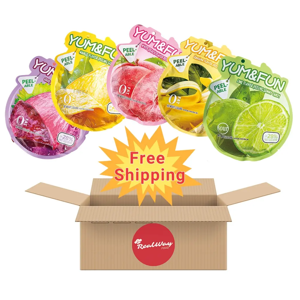 [Mixed Flavors 5/10 Packs] Yum&Fun Jumbo Peelable Gummy Candy, - TikTok ...