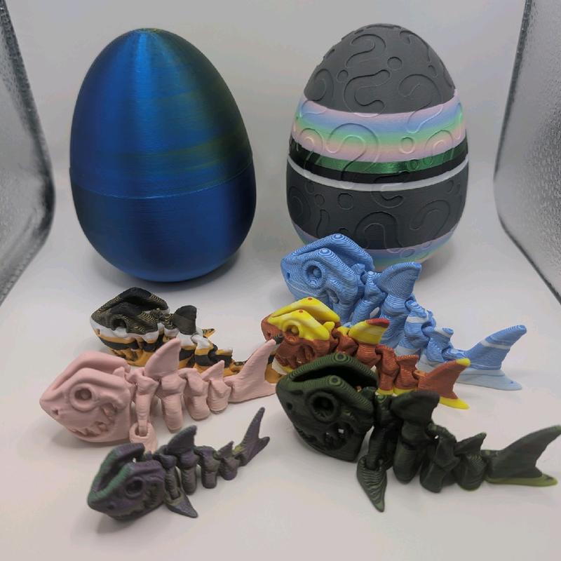 Pack of 6 Randomly 3D Printed Purge Sharks with Egg Design - - TikTok Shop