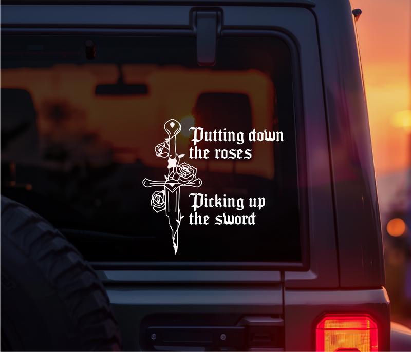 Sleep Token Lyrics Vinyl Car Decal – Putting Down the Roses Picking Up ...
