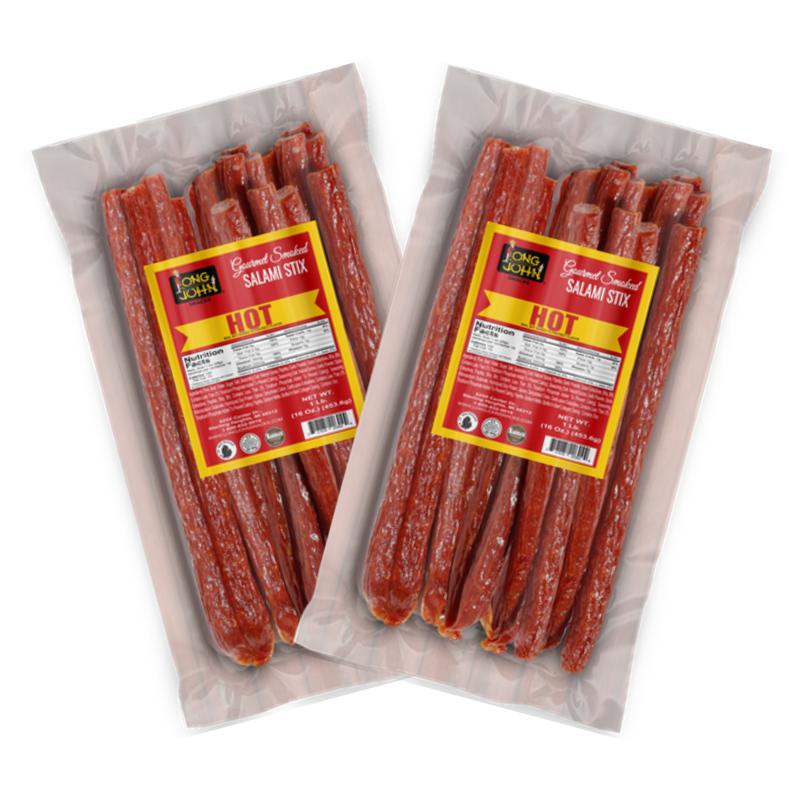 Long John Snacks 1 lb. Salami Sticks - 2 Pack - Dry Pork an - TikTok Shop