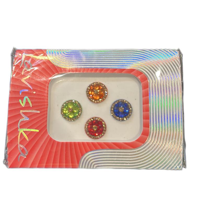 Elegant Multi Color Bridal Bindi Pack - TikTok Shop