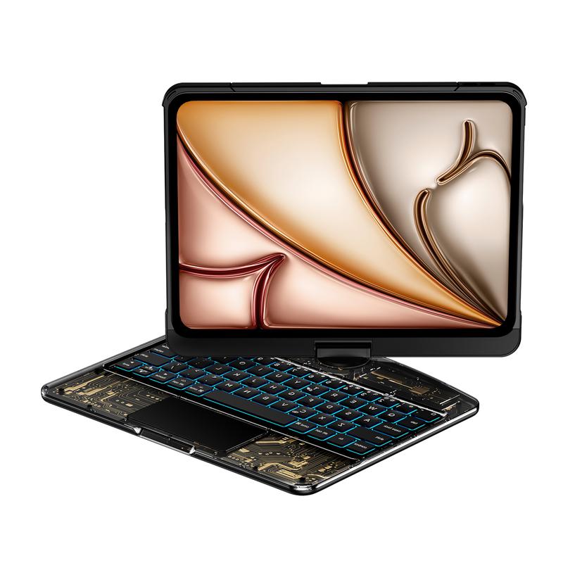 NAIDUN Latest 360 Swivel Keyboard with tranparent case for iPad ...
