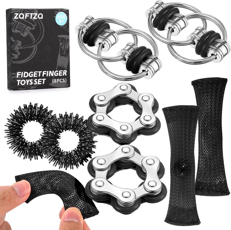 8Pcs Sensory Fidget Toys with Fidget Spinner Anxiety Toys Acupressure ...