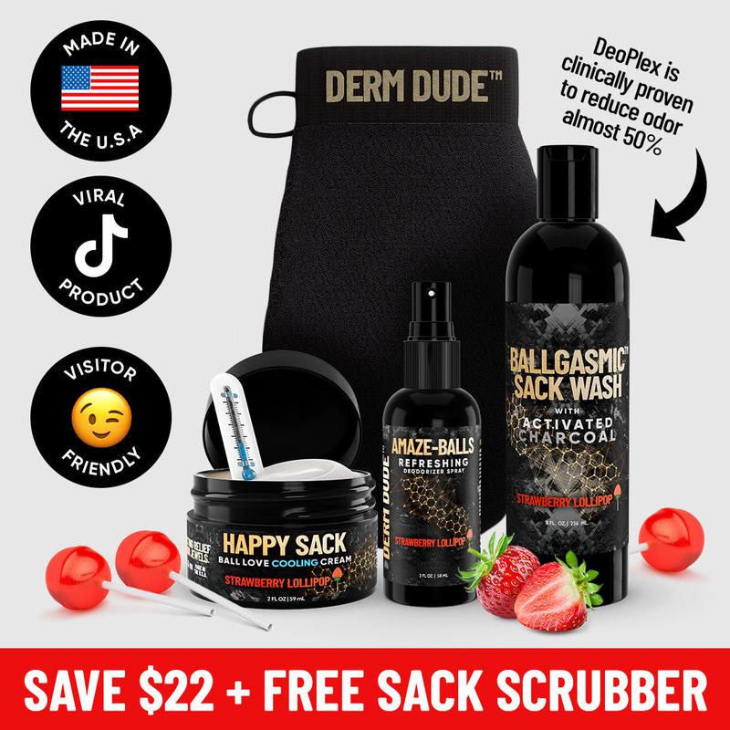 DERM DUDE Strawberry Lollipop Sack Set - Anti-Chafing Cream, - TikTok Shop