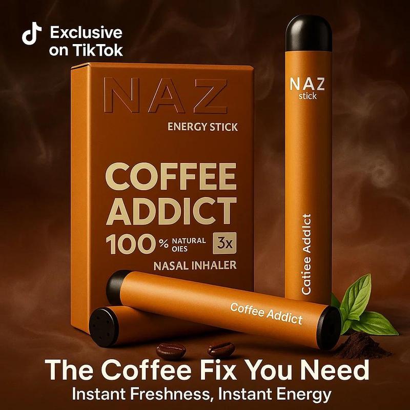 NAZ Electric Nasal Stick - Coffee Addict Energy Boost Sticks 3-Pack ...