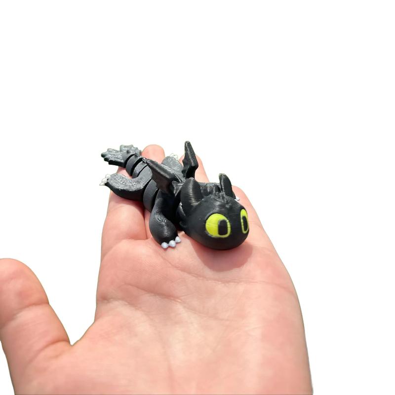3D Printed Toothless Dragon Articulated 4 inch Long Collectible Figure ...