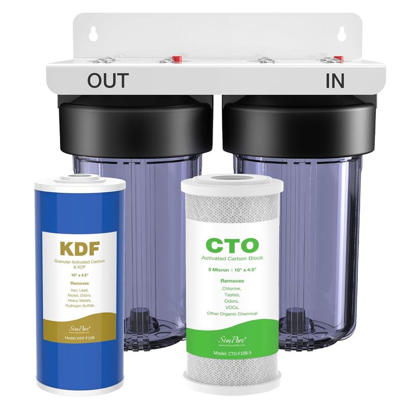 SimPure Whole House Water Filter System,Carbon and KDF Filters ...