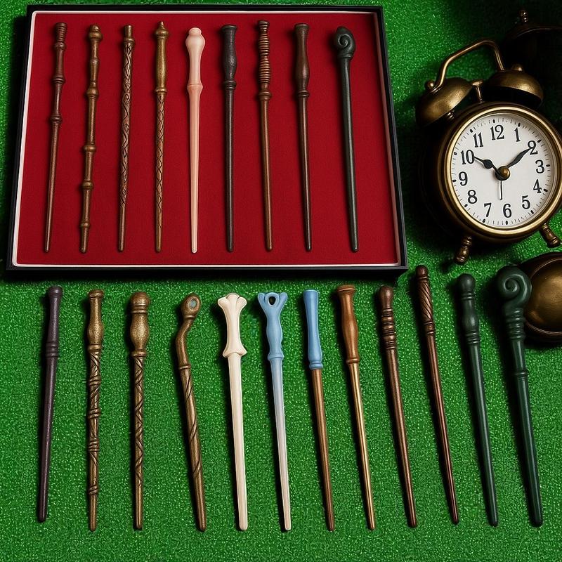Magical Gift Set of 11 Wands with Metal Detailing and Gift Box Included ...