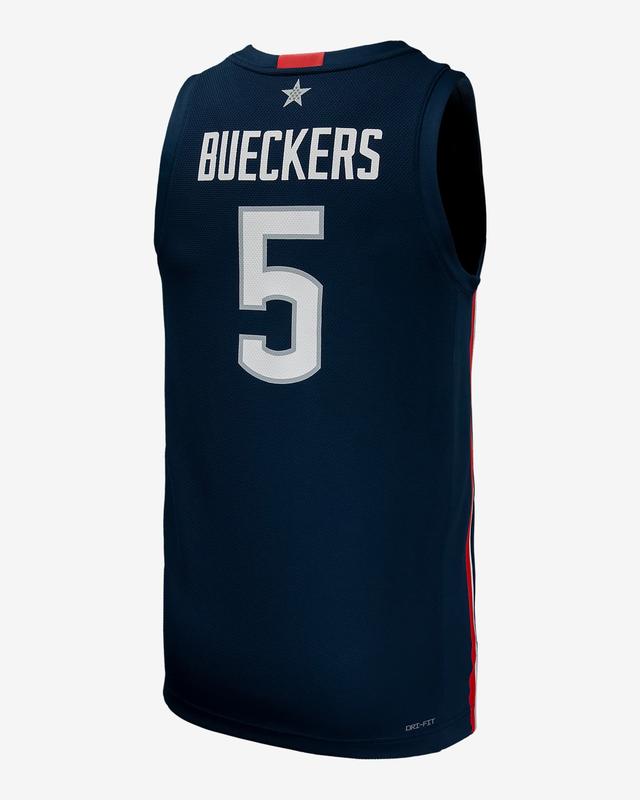 "Paige Bueckers Navy #5 Unisex Basketball Jersey – Soft, Breathable ...