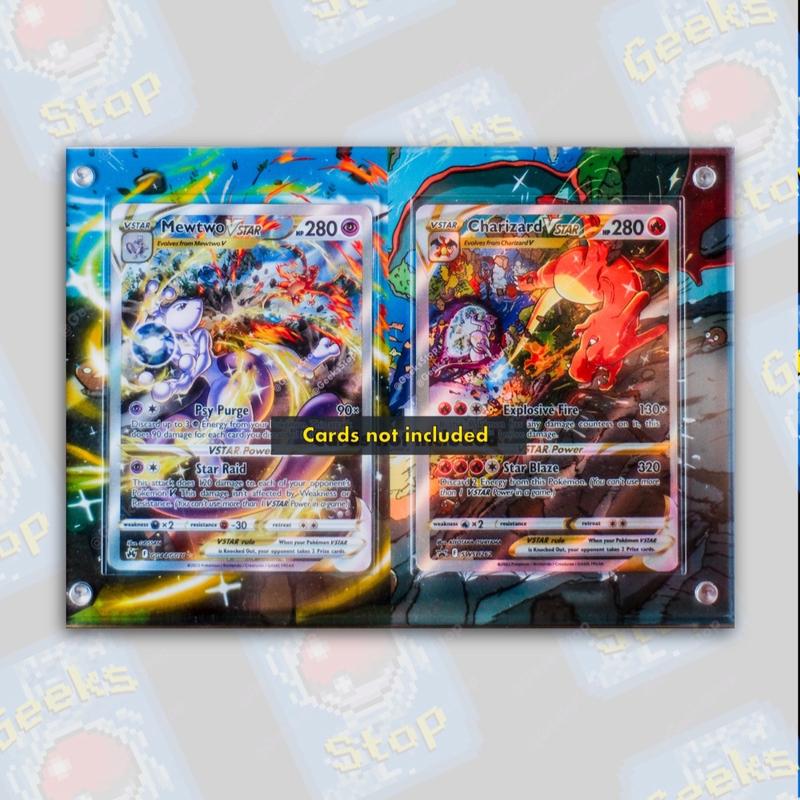 Charizard x Mewtwo VSTAR Custom Acrylic Extended Art Display - TikTok Shop