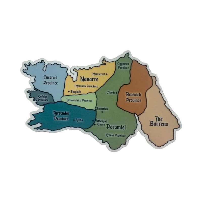 Fourth Wing Map Sticker – Holographic Vinyl Featuring Navarre, - TikTok ...