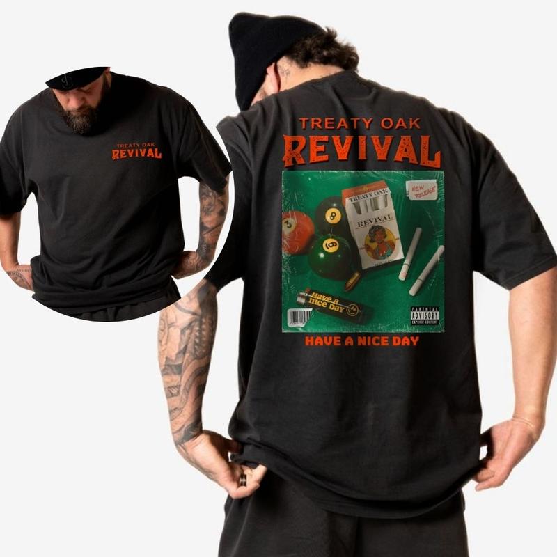 Treaty 0ak Revival Retro Style Crewneck 2 Sided T-shirt, Unisex ...