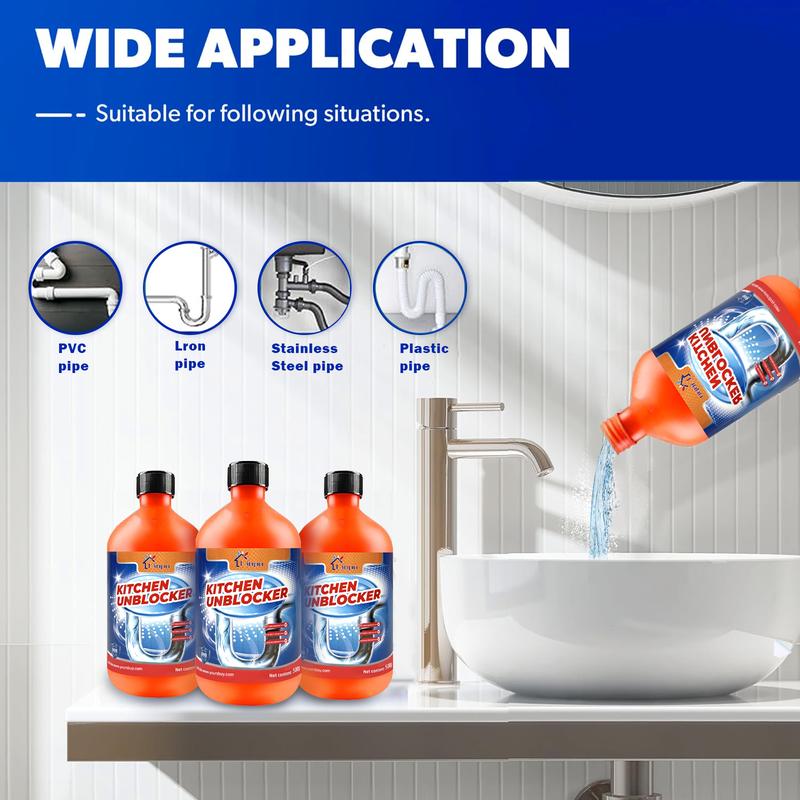 LIAPU Liquid Hair Drain Clog Remover & Cleaner - Septic Safe, Odorless ...