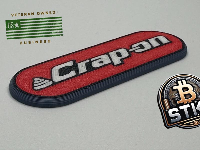 Crap-On 3D Printed Magnet (novelty) toolbox changing table Emblem ...