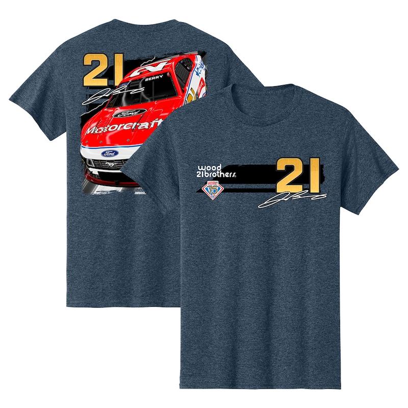 Josh Berry Motorcraft Car T Shirt, E2 Apparel Racing Tee, Heather ...