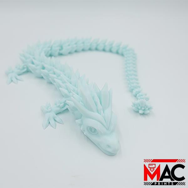 Articulating Dragon - Light Blue 3D Printed Toy Figure - 18 Inches - TikTok Shop