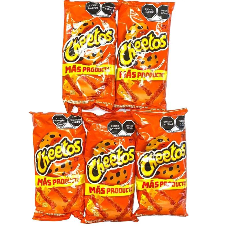 5 - PK Cheetos Torciditos - Mexican Chips, Chees SNACK - 58 g Per Bag ...