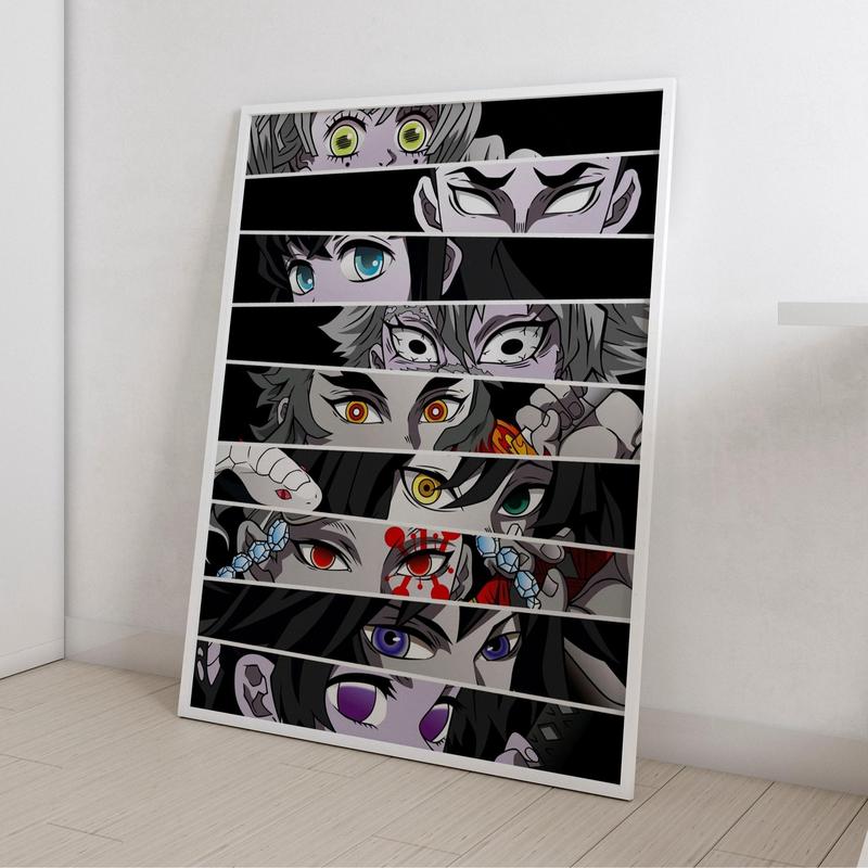 All Hashira Eyes Poster - Demon Slayer Poster - Room Decor Wall ...