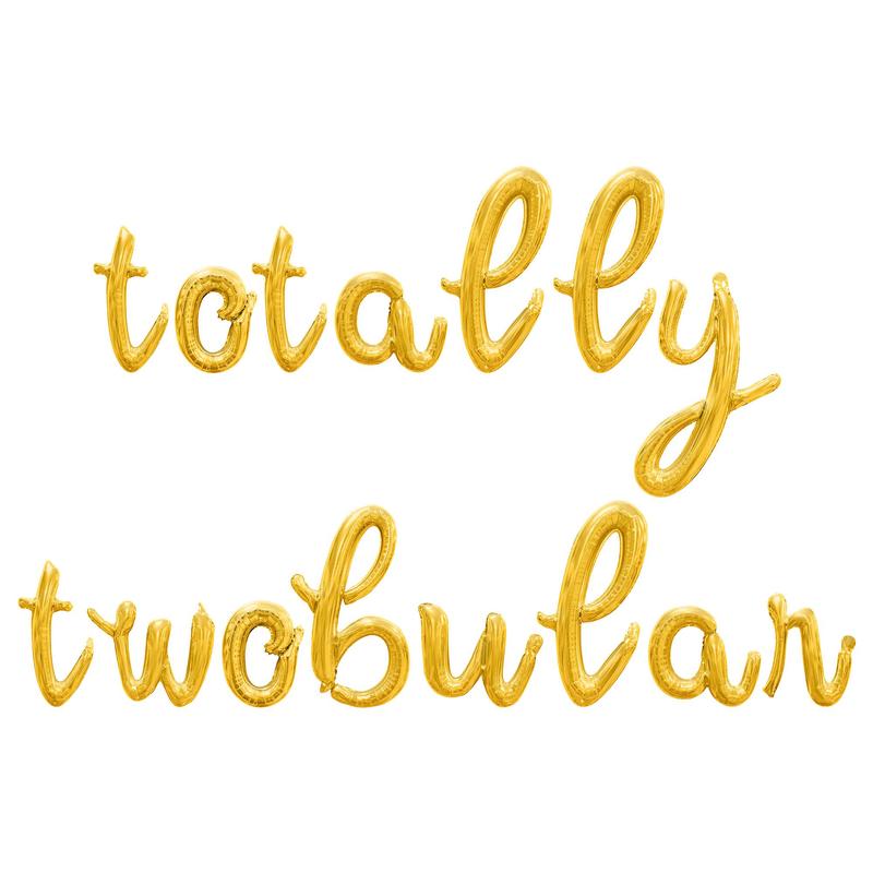 Cursive Script Letter Balloons - TOTALLY TWOBULAR 16" Inch Alphabet ...