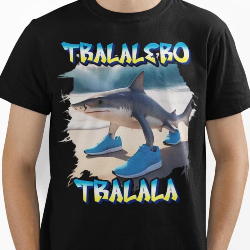 Tralalero Tralala Funny Shark Meme Shirt, Weird Absurd Hilarious ...