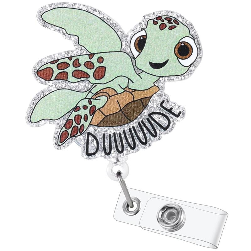 Funny Turtle Badge Reel - Cute Pediatric Badge Holder, Retractable Clip ...
