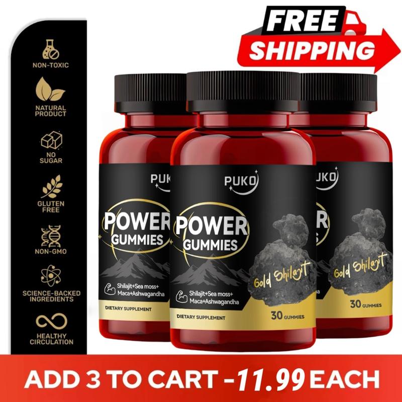 PUKO 4-in-1 POWER Gummies - Shilajit, Ashwagandha, MACA & SeaMoss ...