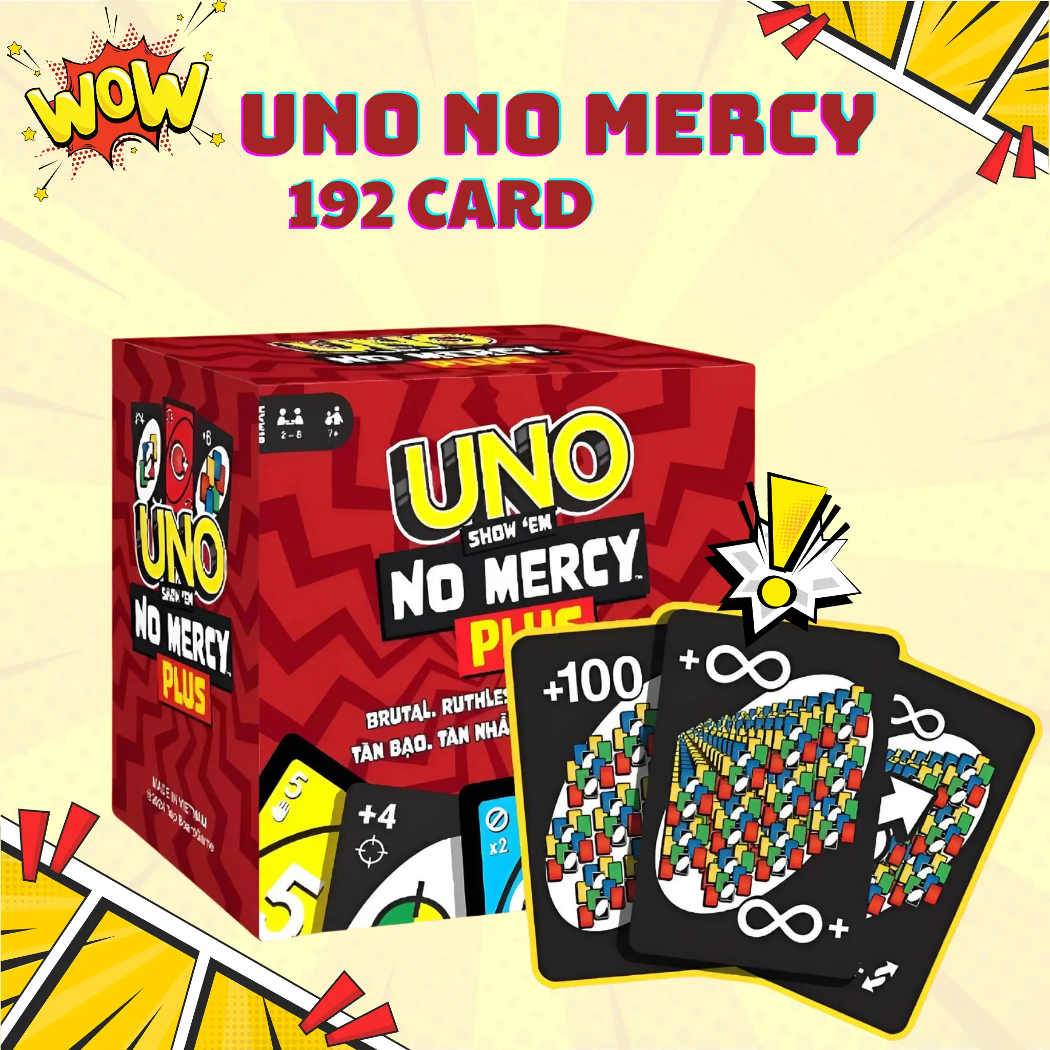UNO No Mercy Plus – 165 Card Game Upgrade for Adults & Kids - TikTok Shop