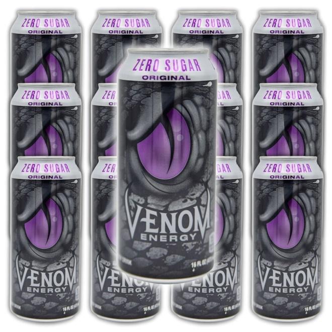 12 Pack Cans - Venom Original Zero Sugar, 16.00 oz Beverage Drink ...