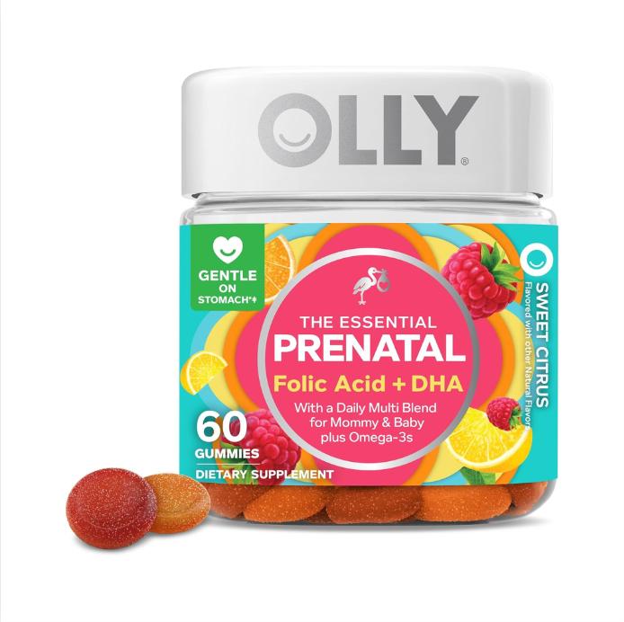 OLLY Prenatal Multivitamin Gummy, Supports Healthy Growth and Brain ...