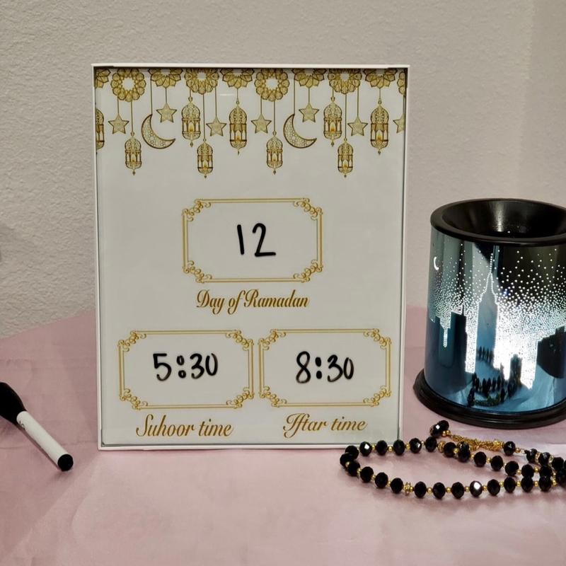 Ramadan dry erase chart || Suhoor/ iftar time chart with dry - TikTok Shop