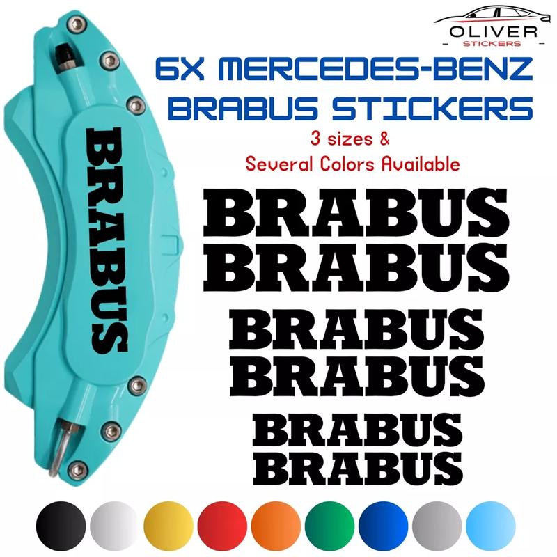 6x Brabus Brake Calipers Decal Stickers for Car - TikTok Shop