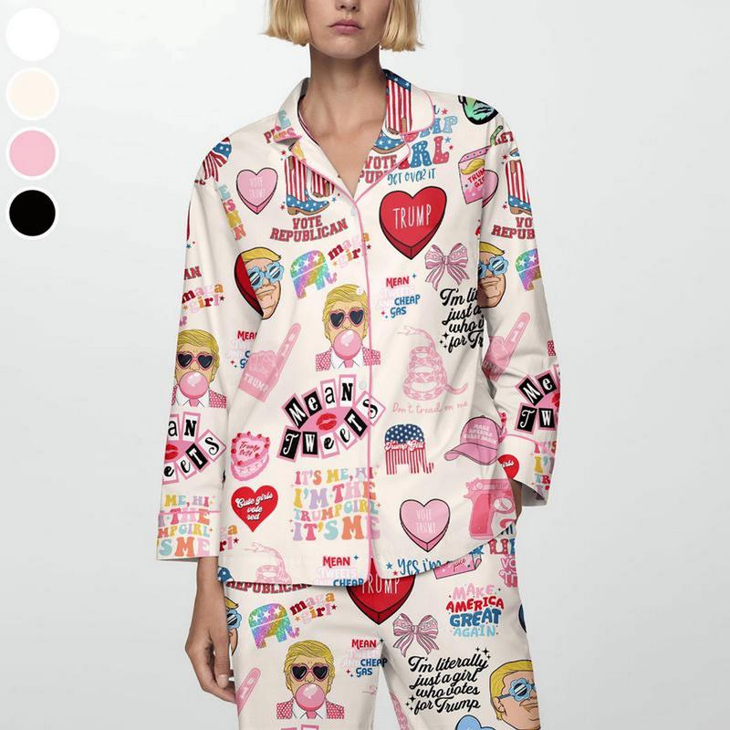 Trump President Pajamas Set Soft And Alluring Nightwear Loungewear ...