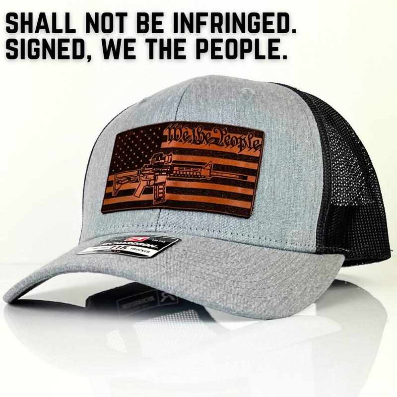 We the People AR-15 American Flag Hat Richardson 6 panel Trucker Custom ...