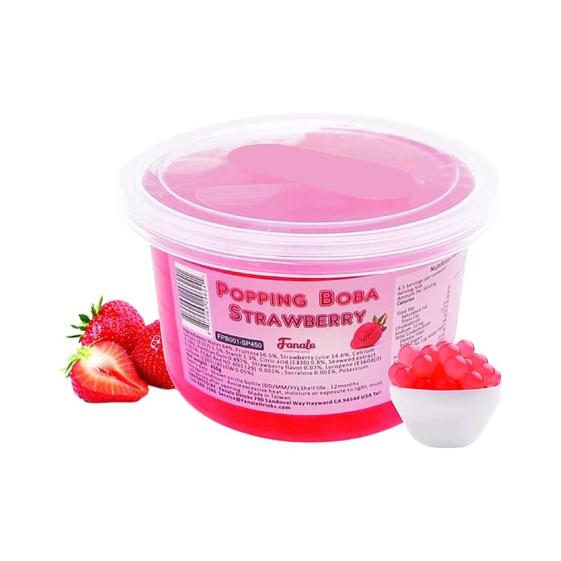 Fanale Strawberry Popping Boba Pearls, Vegan, Non GMO, Glute - TikTok Shop