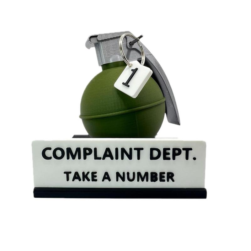 Complaint Department Desk Sign – 3D Printed Gag Gift - TikTok Shop