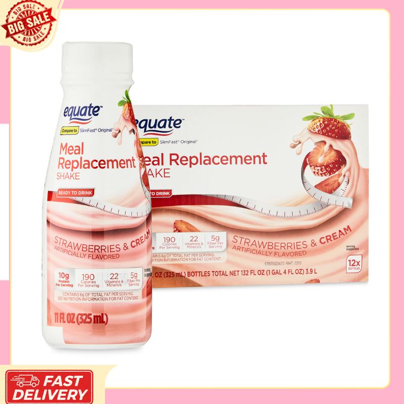 Equate Meal Replacement Shake, Strawberry, 11 fl oz, 12 Ct - TikTok Shop