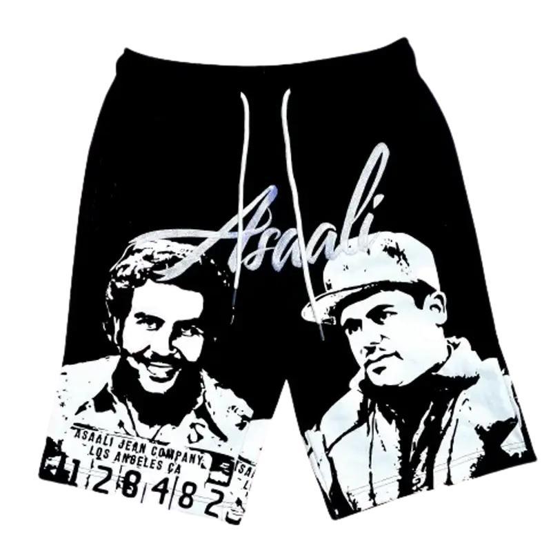 Pabl0 2025 Asali Shorts Black, Summer Shorts For Men, Streetwear ...