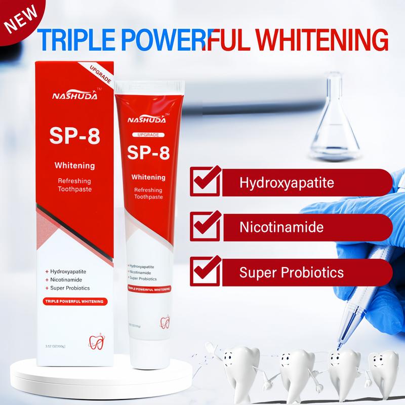 NASHUDA SP-8 Triple Whitening Toothpaste: Improved formula, manage ...