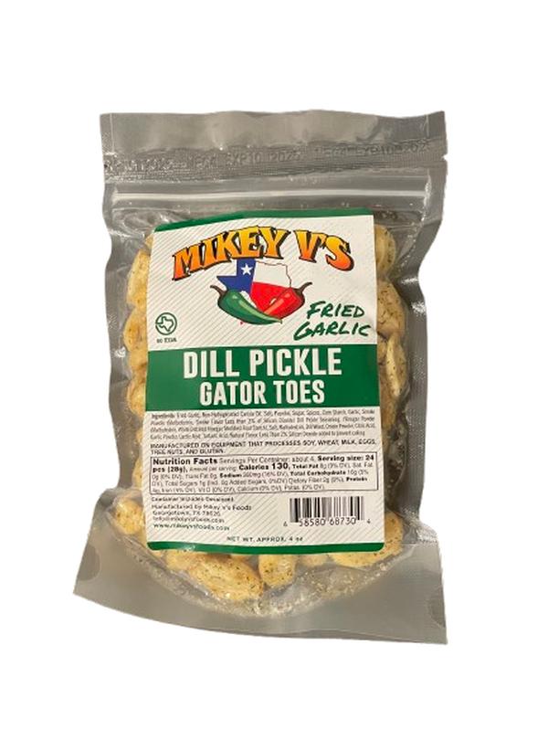Mikey V's Fried Garlic (11 Flavors) "Gator Toes" 3.9oz Bag, Dill ...
