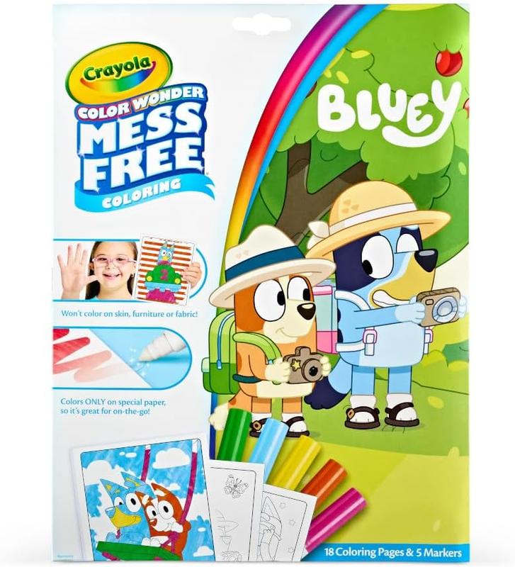 Crayola Bluey Color Wonder Coloring Set 18 Bluey Coloring Pages ...