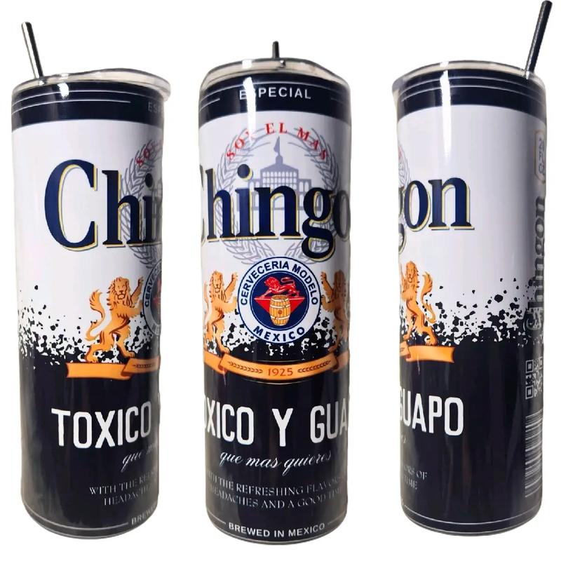 Chingon Toxico Y Guapo 20 Oz Tumbler Bottle Drinkware cup - TikTok Shop