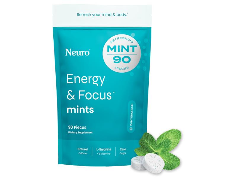 NEW Neuro Energy Caffeine Mints (90 Pieces) - Sugar-Free Nootropic ...