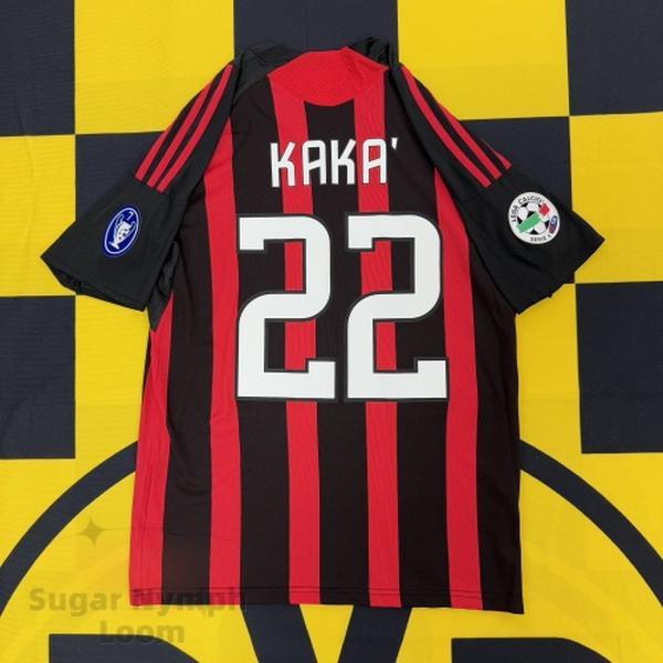 ACM/0809/Soccer Jersey/Fans Version/Home kit/Kaka #22/Black Red ...