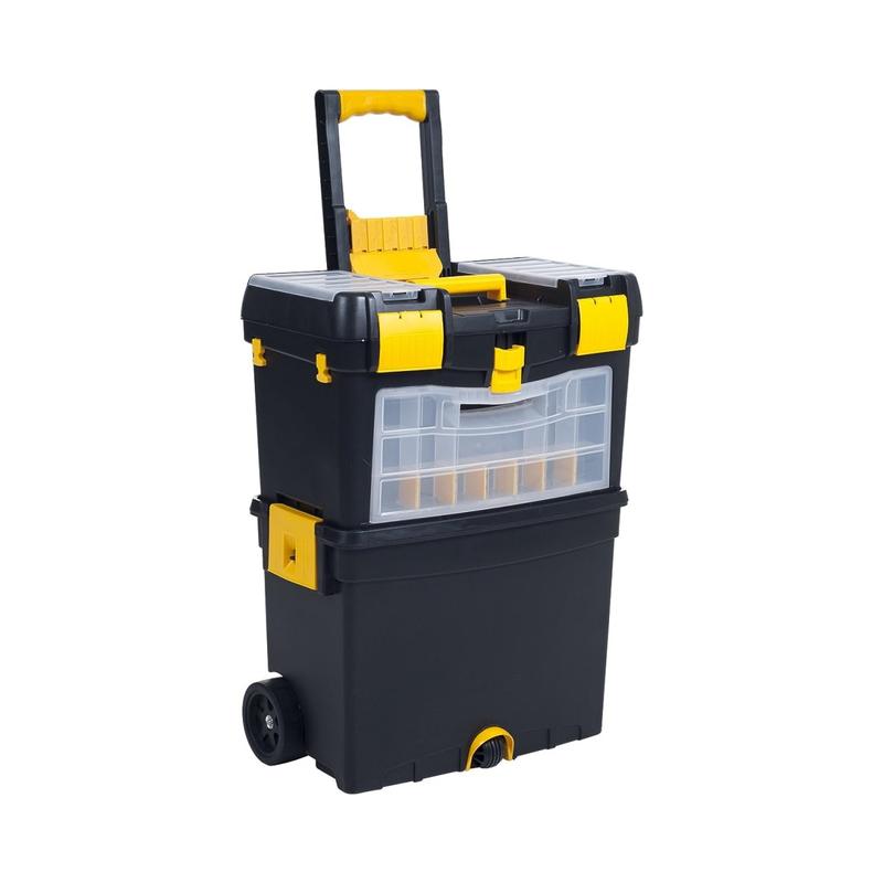 Portable Toolbox with Wheels - Stackable Tool Chest with Drawers ...
