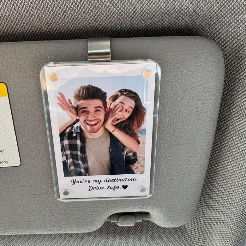 [Made-to-Order] Custom Photo Car Visor Clip - Personalized Sun Visor ...