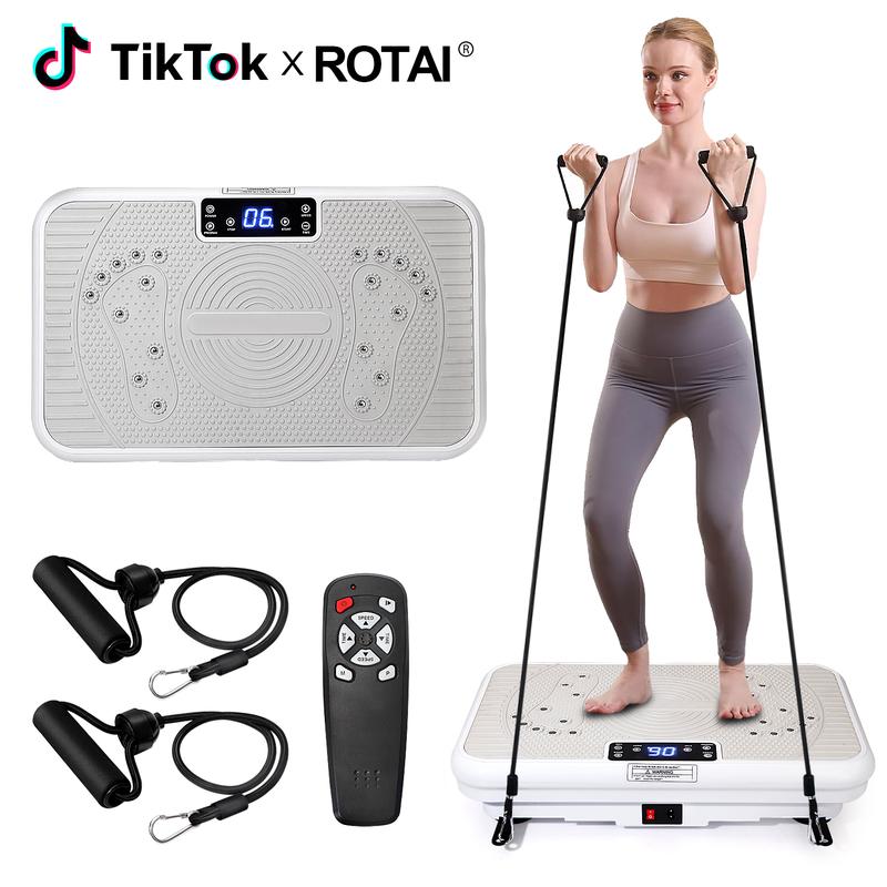 ROTAI Vibration Plate Fitness Machine 300 lbs, Lymphatic Drainage ...