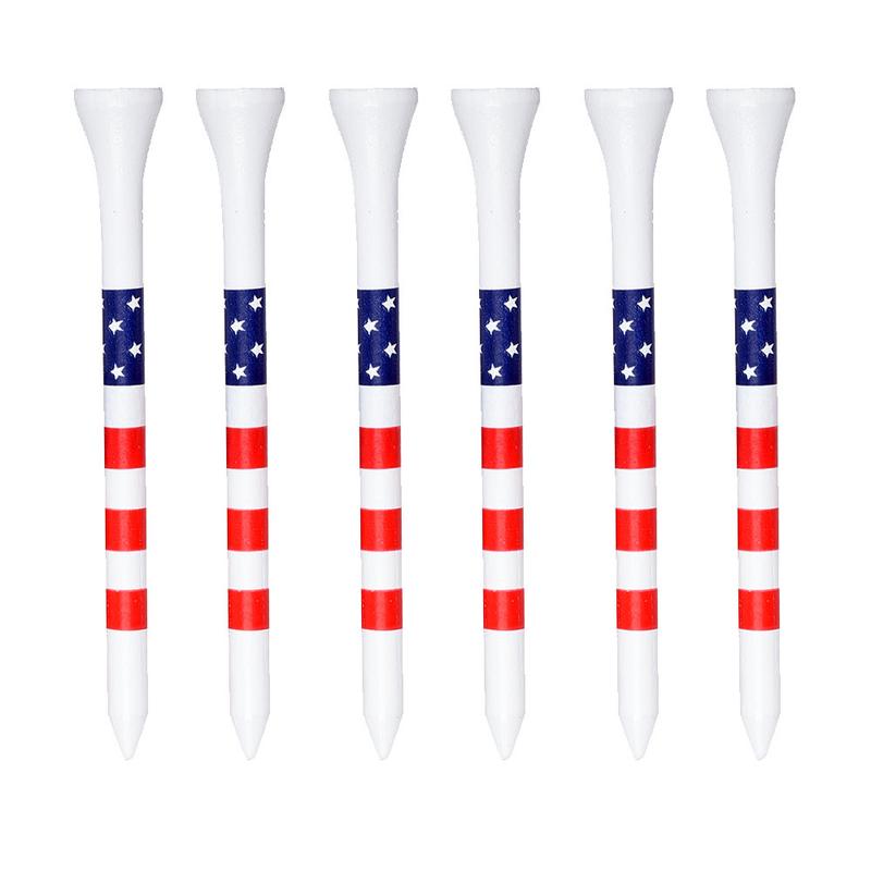 American Flag Golf Tees - Patriotic Stars and Stripes Wooden Golf Tees ...